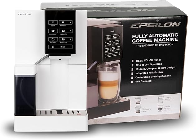 Epsilon Fully Automatic Coffee Machine- Modern One Touch Espresso ...
